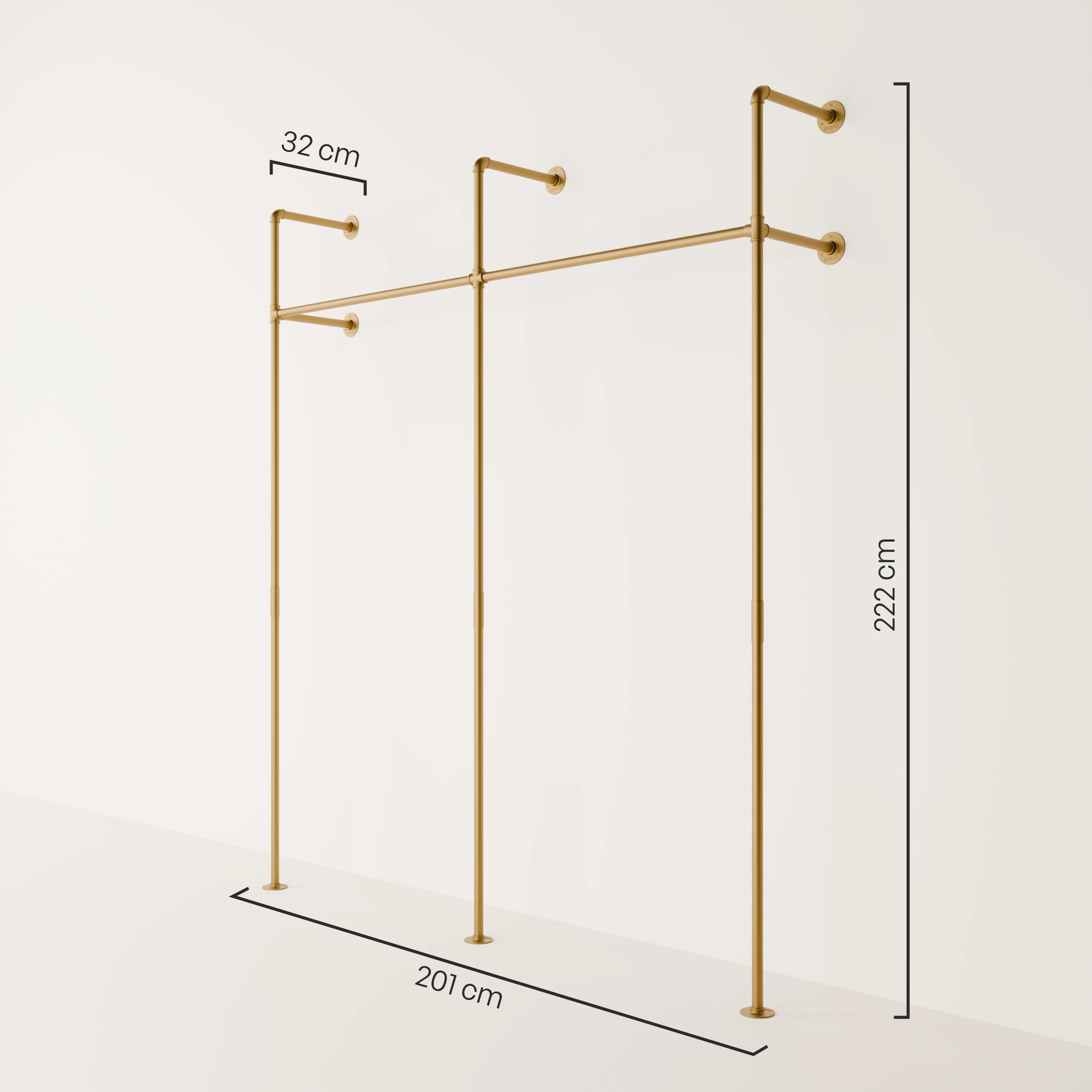Pamo Design KIM 2 Kleiderstangensystem Gold | 1341000901